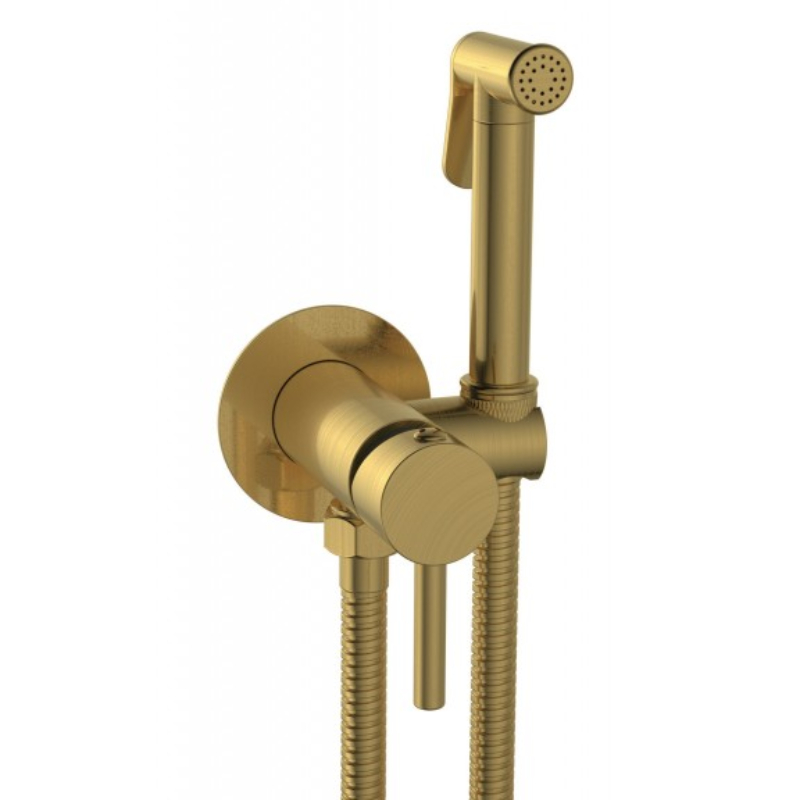 Intimate shower set with mixer and hose, gold color Velina 3314BG INTER ...