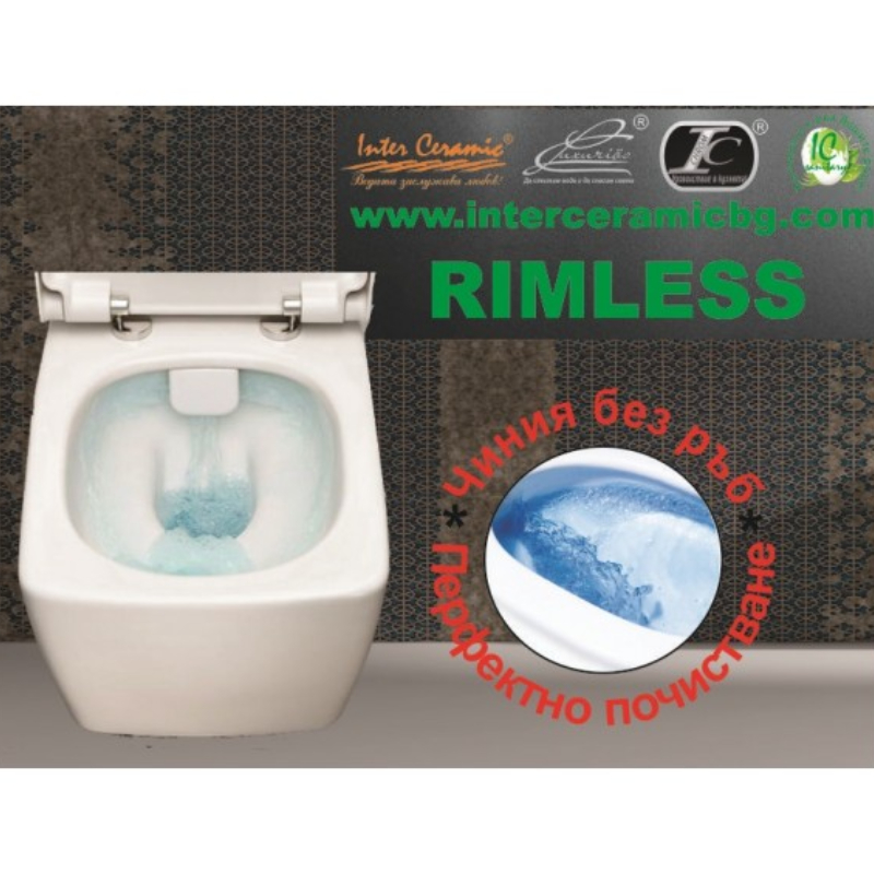 Моноблок Rimless със задно оттичане, подсилена арматура и Soft Close ...