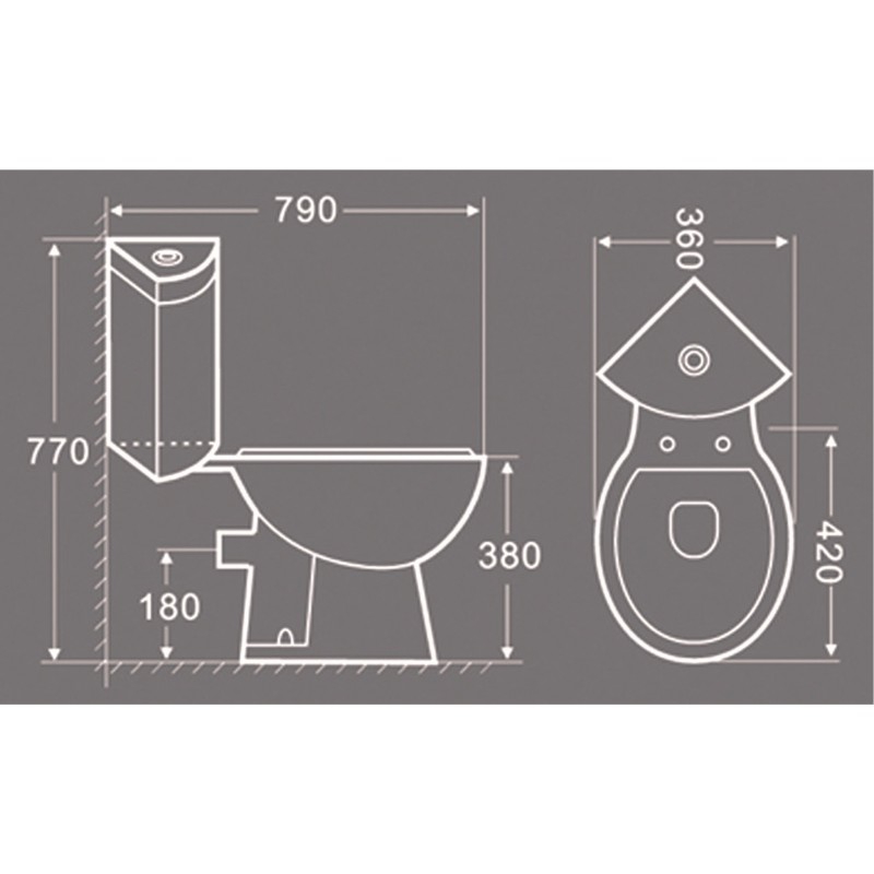 Ъглов моноблок 7636 INTER CERAMIC ⋆ MASTERHAUS
