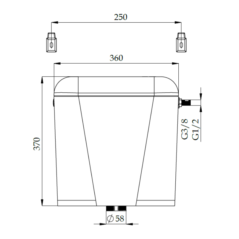 НИКИПЛАСТ PVC тоалетно казанче "Старт/Стоп"- бяло | MASTERHAUS