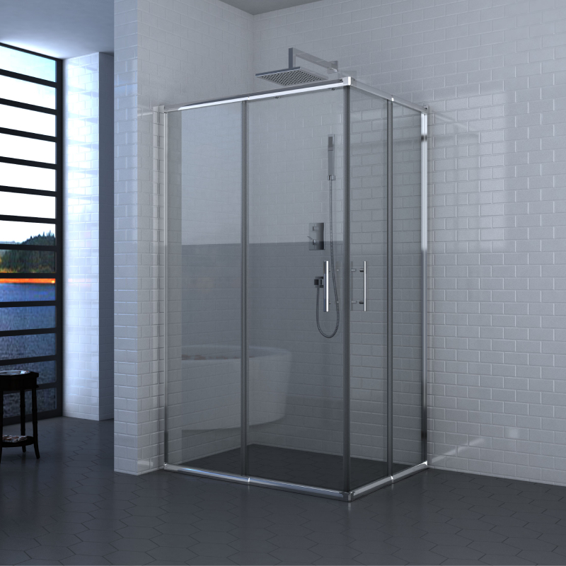 Shower cabin without shower tray Hans -110-120 x 80-90 x 190 cm ⋆ ...