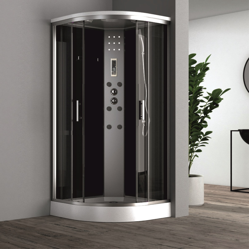 Hydromassage shower cabin Char oval 90 x 90 x 212 cm ⋆ MASTERHAUS