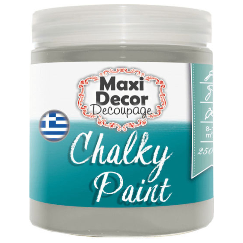 Тебеширена боя 250мл Chalky paint сиво 523 MAXI DECOR ⋆ MASTERHAUS