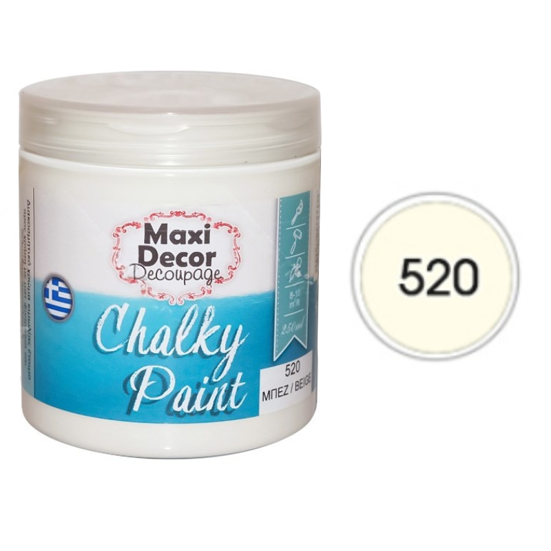Тебеширена боя 250мл Chalky paint бежов MAXI DECOR ⋆ MASTERHAUS
