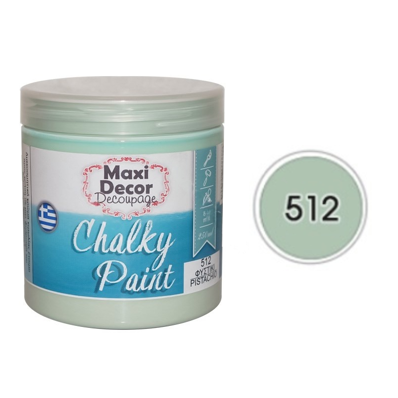 Тебеширена боя 250мл Chalky paint шам фъстък MAXI DECOR ⋆ MASTERHAUS