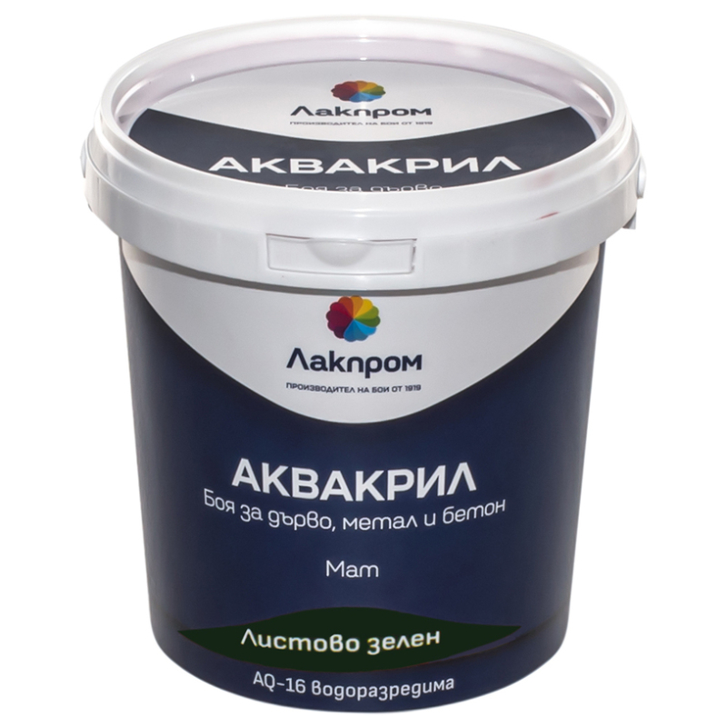 Acrylic paint 700ml Aquacryl AQ-16 green RAL 6002 LAKPROM ⋆ MASTERHAUS