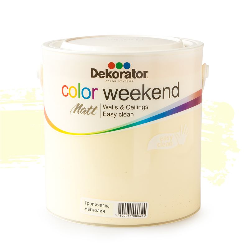 DEKORATOR Латекс Color Weekend Тропическа магнолия 2.5л мат | MASTERHAUS