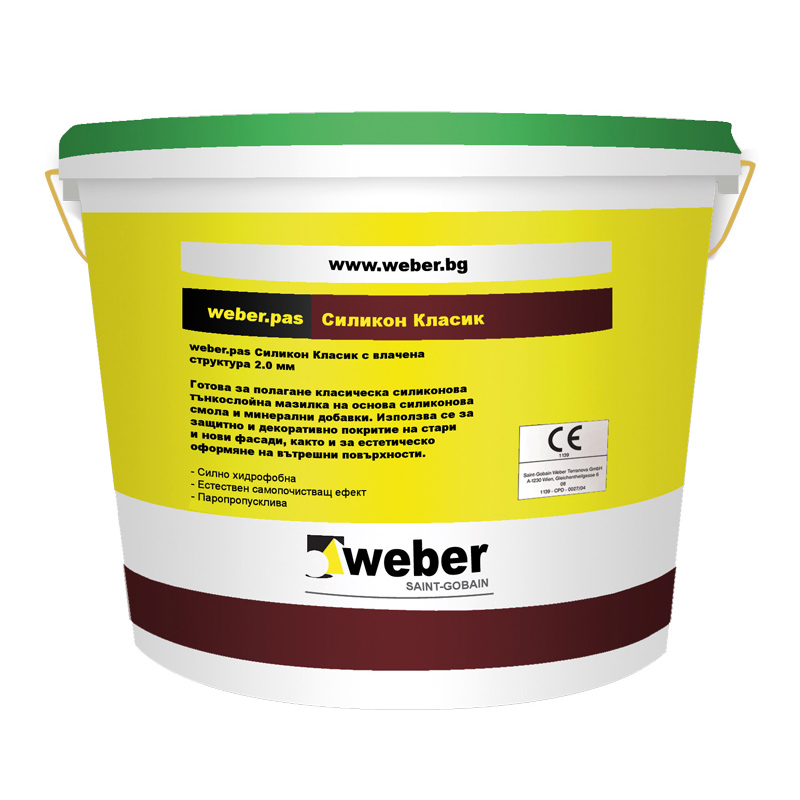 Silicone plaster Classic drawn 2 mm 30 kg WEBER ⋆ MASTERHAUS
