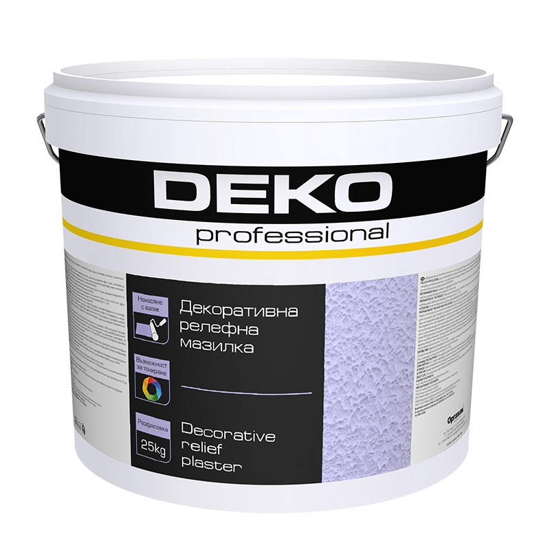 Decorative embossed plaster 25 kg Deko Profesional in color Elements ...