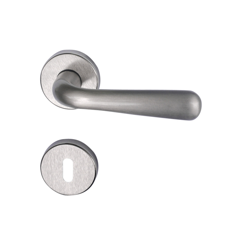 Service handle with door rosette, satin Sofia ⋆ MASTERHAUS