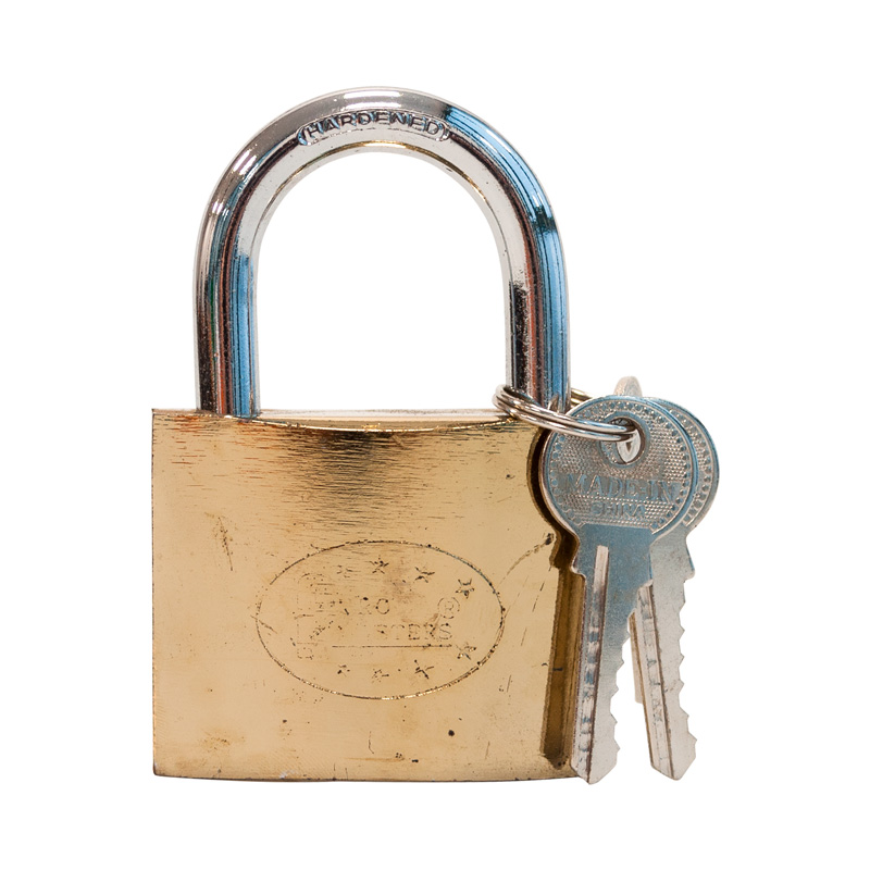 Brass padlock with secret lock 50 mm ⋆ MASTERHAUS