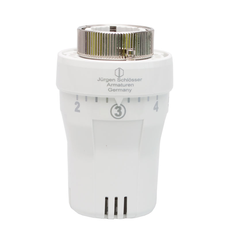 Temperature regulator for radiator valve with liquid agent for reducing ...