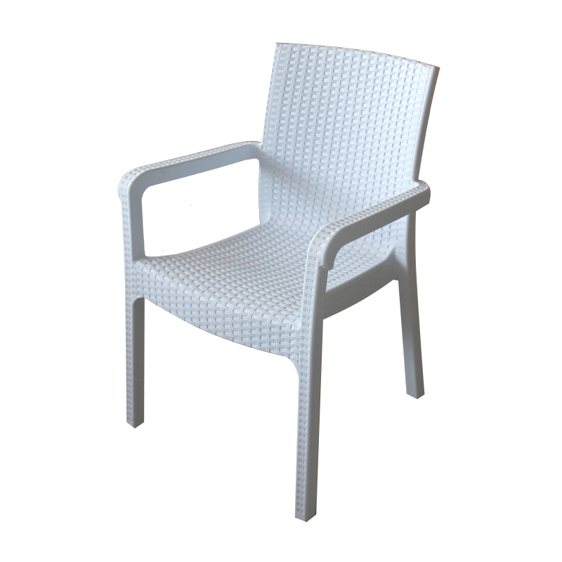 PVC rattan chair white ⋆ MASTERHAUS