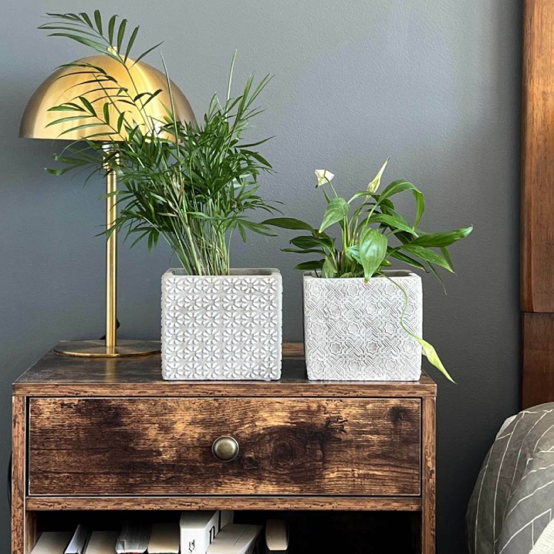 Ceramic pot Ethno 14x13cm square POLNIX ⋆ MASTERHAUS