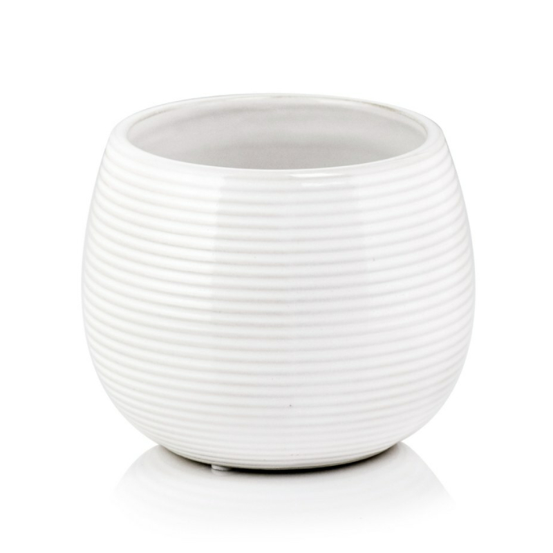 Ceramic flower pot cream Vintage 15x13cm POLNIX ⋆ MASTERHAUS