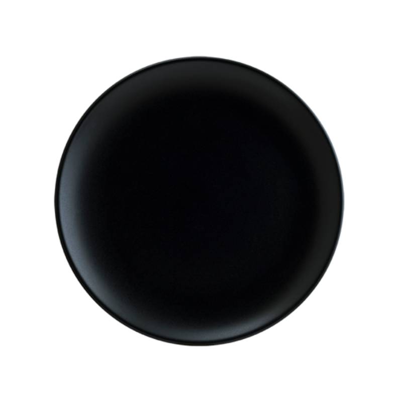 Shallow dining plate, porcelain 27 cm - black Notte ⋆ MASTERHAUS