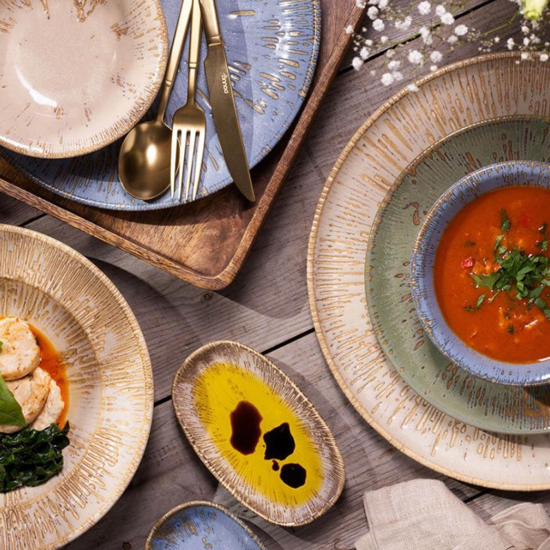 Plate deep 23cm 1000ml porcelain Bonna Sand Snell Gourmet ⋆ MASTERHAUS