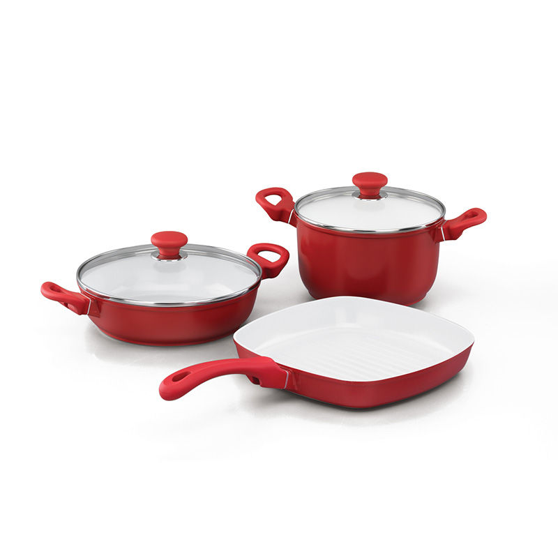 Комплект Seravita 5 части червен KORKMAZ ⋆ MASTERHAUS