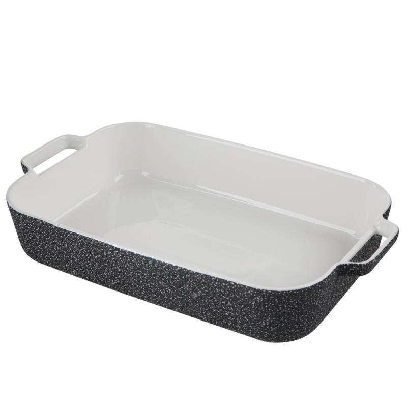 Ceramic baking tray with handles 30 x 18 cm dark GRANIT ⋆ MASTERHAUS