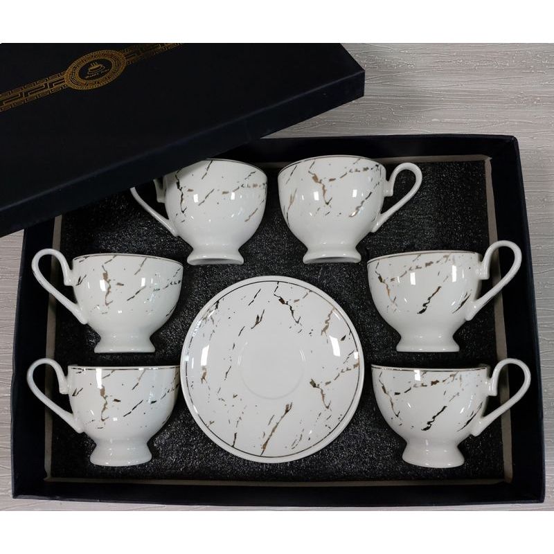 Сервиз за чай 12 части златен мрамор New None China ⋆ MASTERHAUS