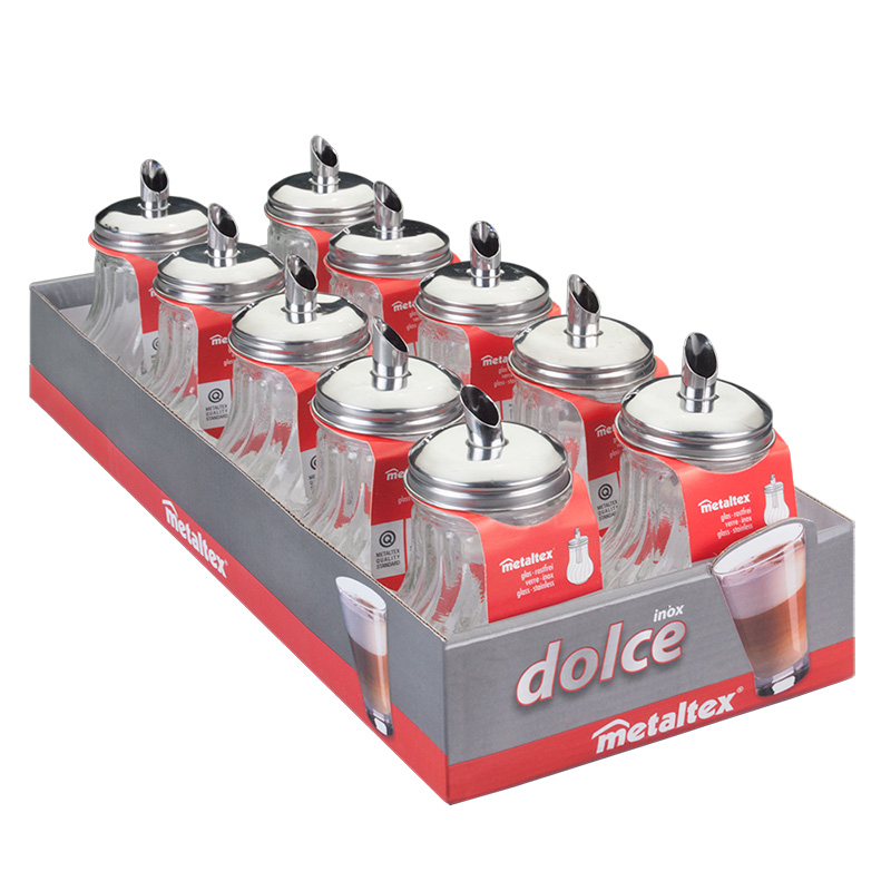 Glass sugar bowl with METALTEX dispenser ⋆ MASTERHAUS