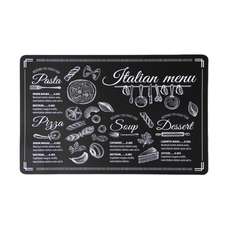 Подложка за хранене 43.5х28.5см Chalkboard italian menu ⋆ MASTERHAUS