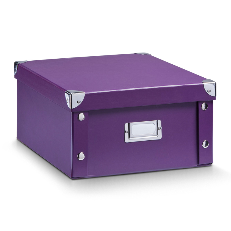 Cardboard box purple 31 x 26 x 14 cm ZELLER ⋆ MASTERHAUS