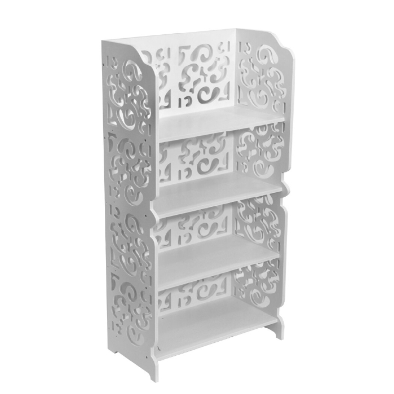 Shelf 4 levels/ 43x22x86cm PVC white 110271 ⋆ MASTERHAUS