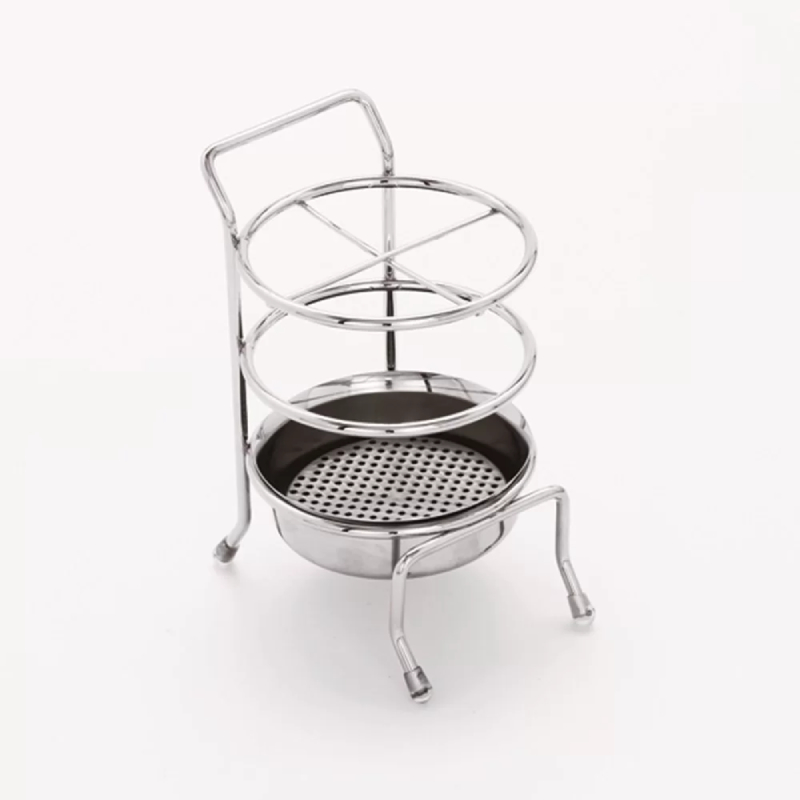 Cutlery stand 6x14x11cm round chrome L4094 ⋆ MASTERHAUS