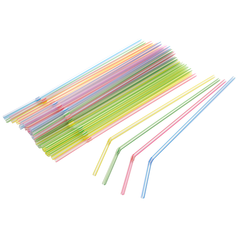Folding straws 24 cm, 50 pcs., Different colors ⋆ MASTERHAUS