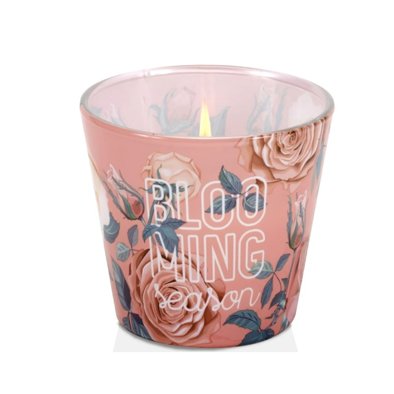 Scented candle in a glass Blooming Season Rose 14150004 ⋆ MASTERHAUS