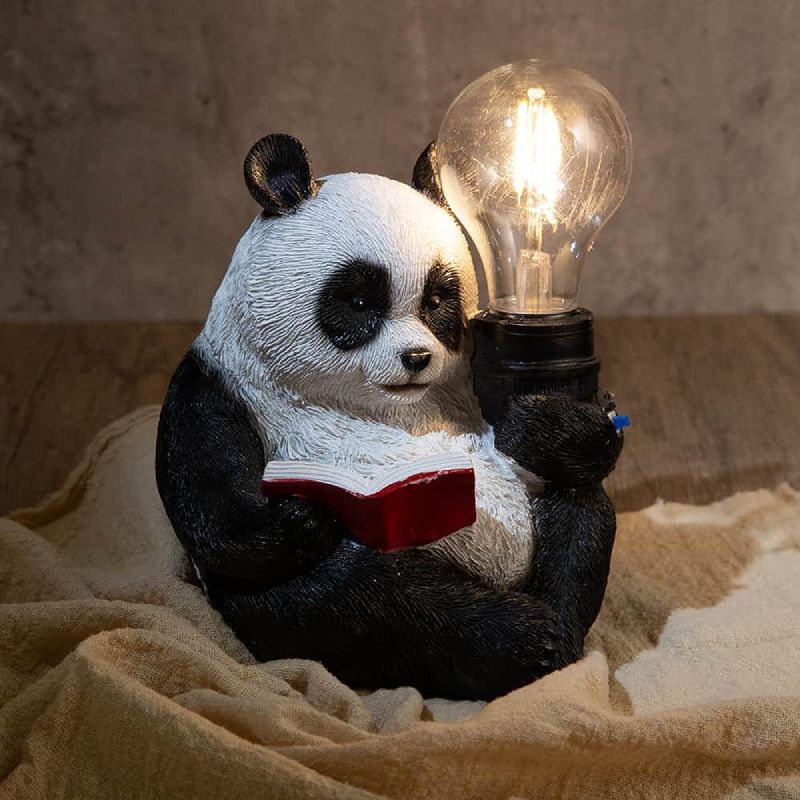 Decorative figure 18x14x14cm Panda luminous 81031298 ⋆ MASTERHAUS