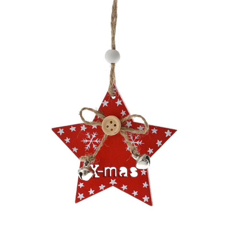 Christmas star pendant 8x8cm red 79493 ⋆ MASTERHAUS