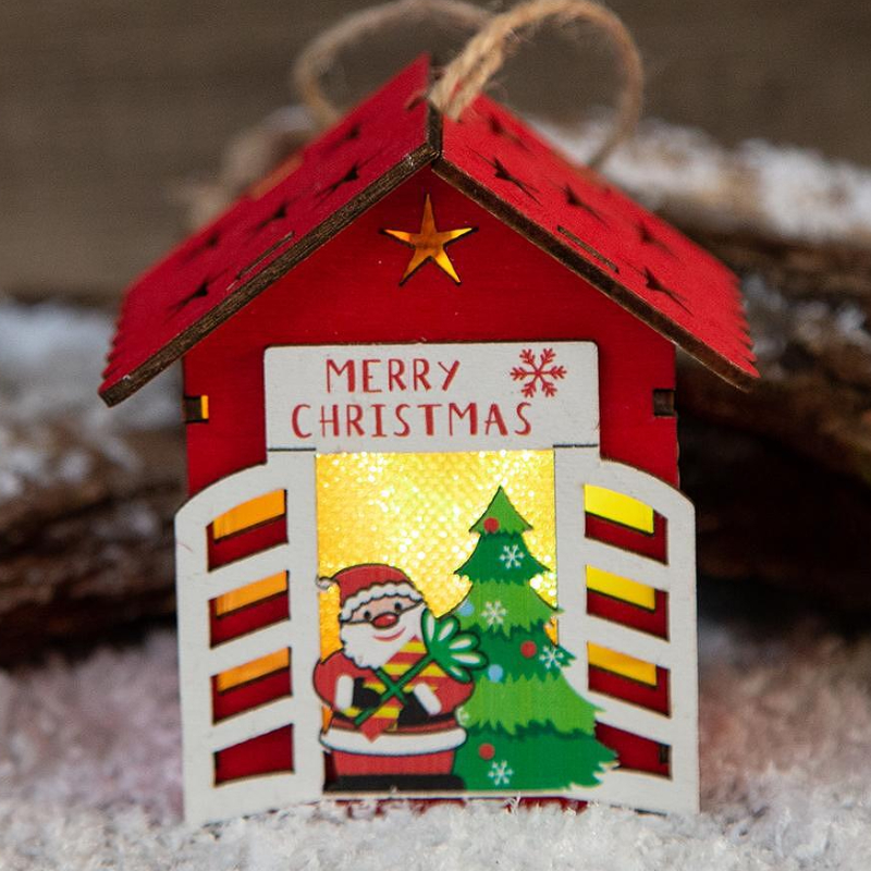 Коледна играчка къщичка светеща 28031884 ⋆ MASTERHAUS