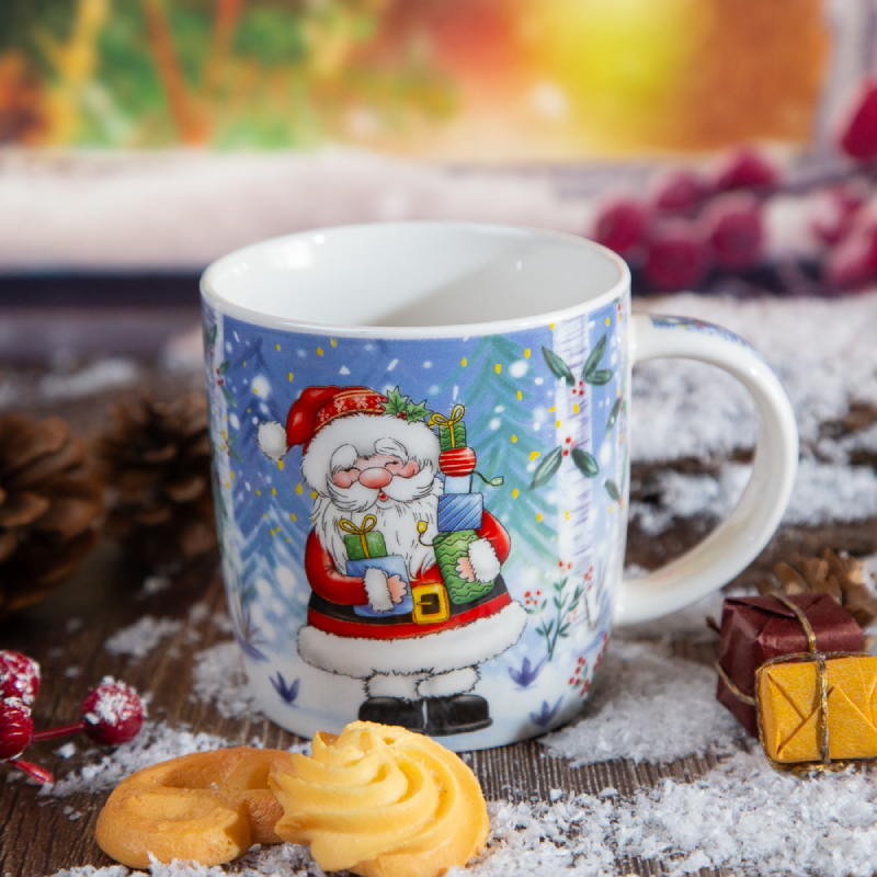 Коледна чаша 340мл синя два модела 22033746 ⋆ MASTERHAUS