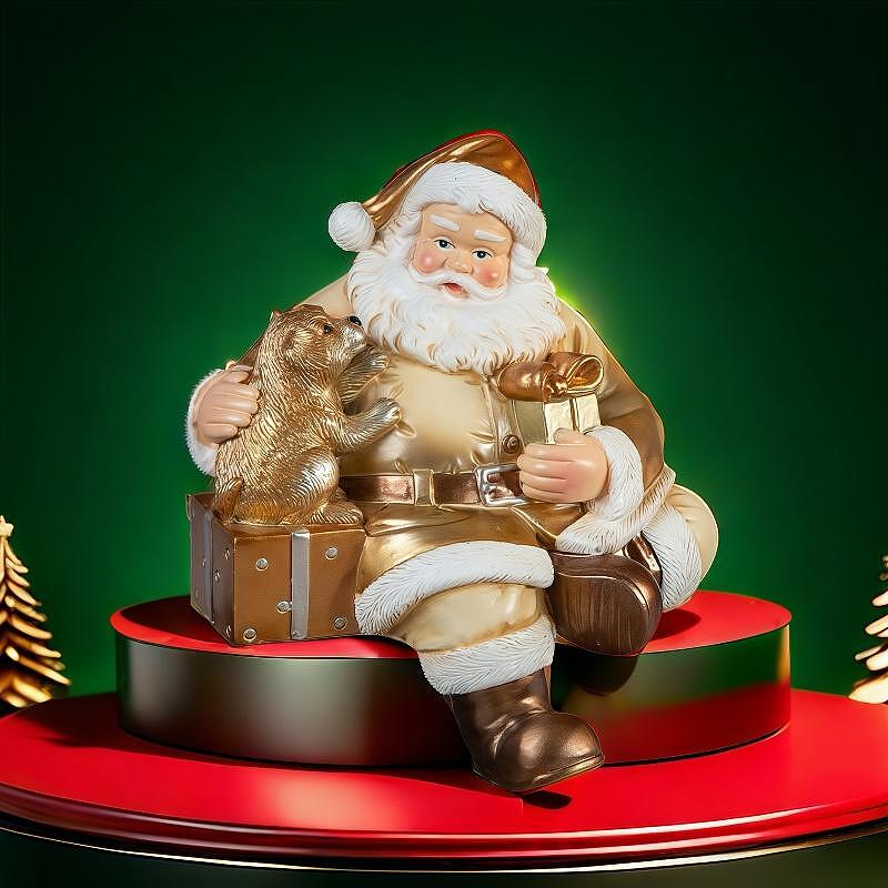 Коледна играчка Дядо Коледа 15см златна 23033155 ⋆ MASTERHAUS