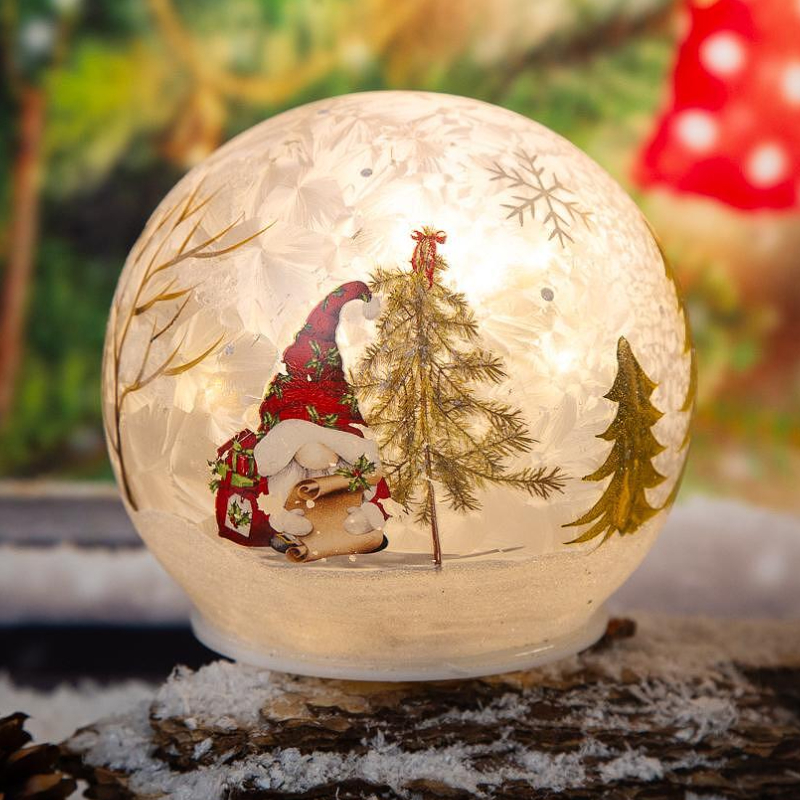 Коледна топка 12см светеща 29033176 ⋆ MASTERHAUS
