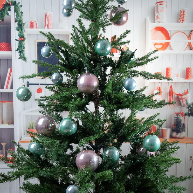 Коледни топки 24бр зелени 24033331 ⋆ MASTERHAUS