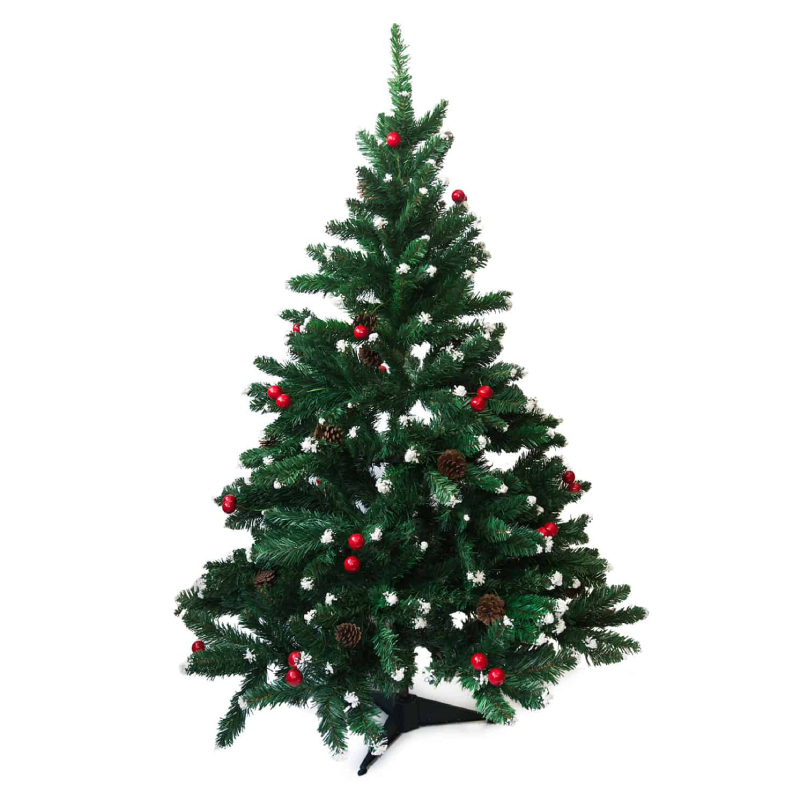 Christmas tree 150cm with snow and Christmas balls 12268 ⋆ MASTERHAUS