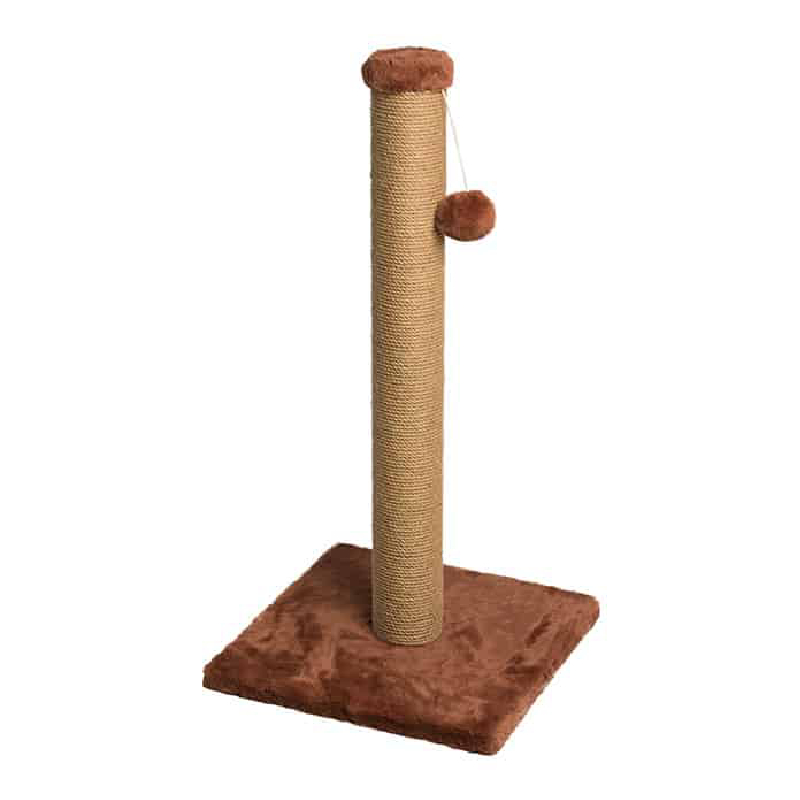 Cat toy Cinnamon Scratcher post 34x34x55cm with ball ⋆ MASTERHAUS