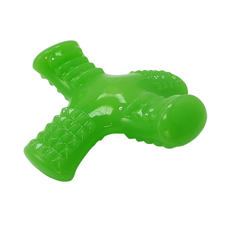 Dog toy for treats TPR rubber cross 14.5cm 51992 ⋆ MASTERHAUS
