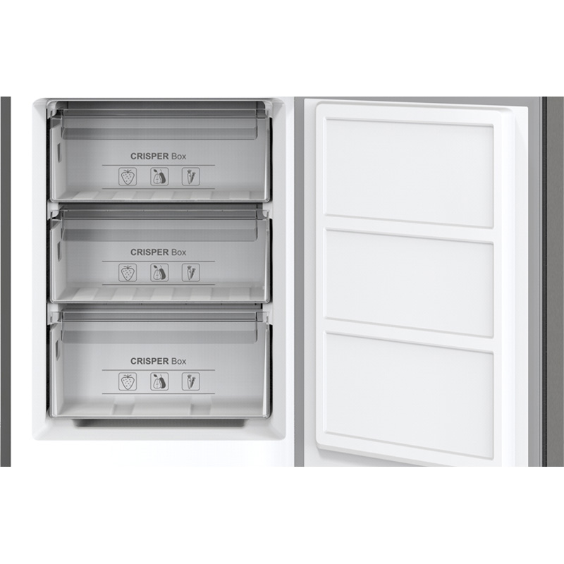 Хладилник с фризер RC3200FHXE, 210/83л, 185х60х60см, inox, TESLA ⋆ ...