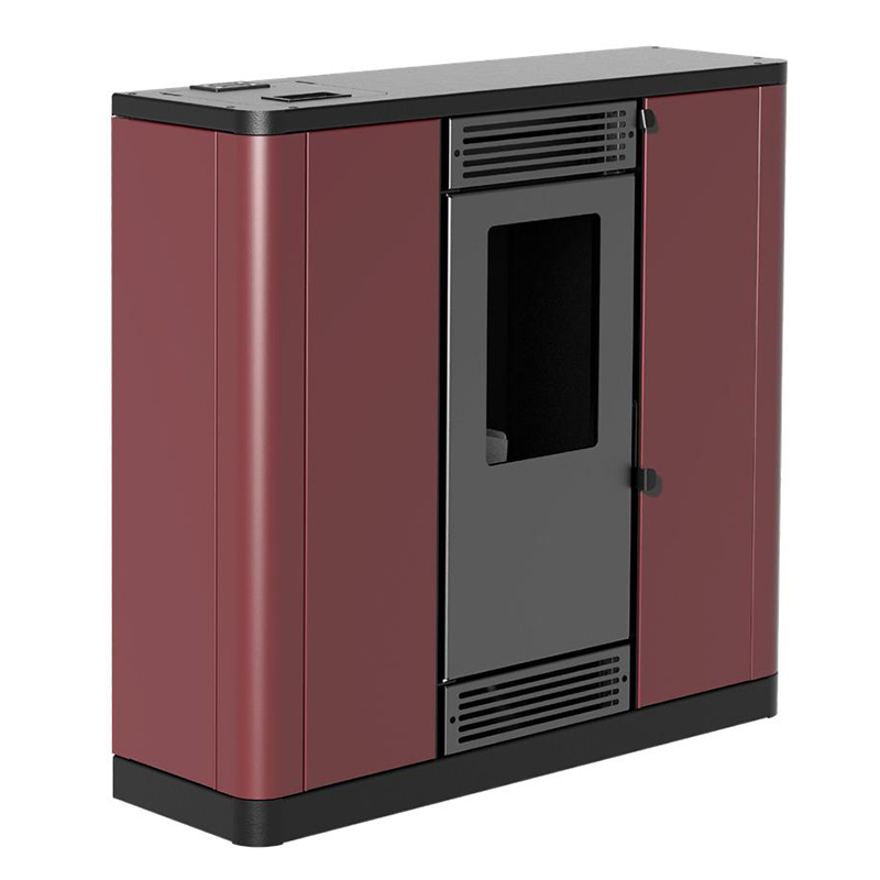 Pellet dry fireplace AURORA SLIM 10 - output power 10KW, heating area ...