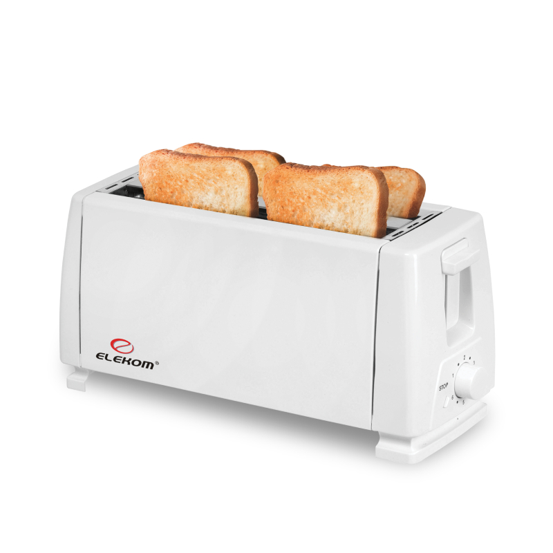 Toaster for four slices, 1300W, white, EK-003, ELEKOM ⋆ MASTERHAUS