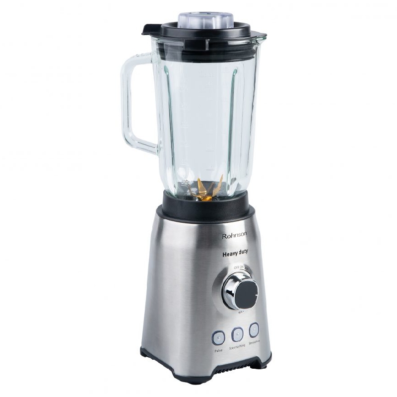 Blender with glass jug 1400W 1.5l ice knife titanium inox, R-583 Heavy ...