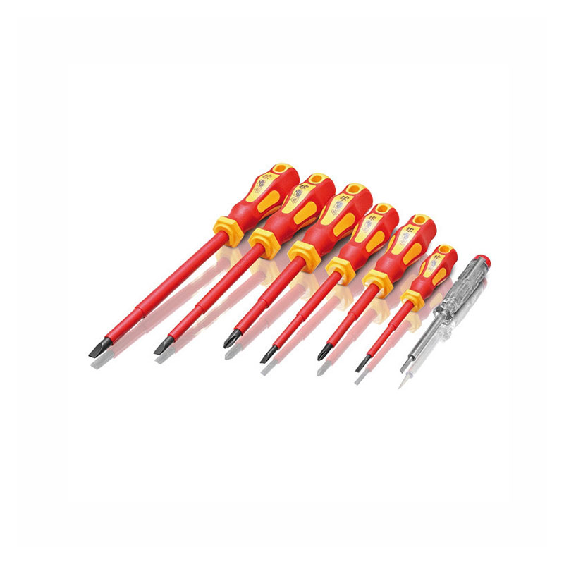 Set of 6 pcs. insulated screwdrivers + phase meter 1000V CrV ⋆ MASTERHAUS