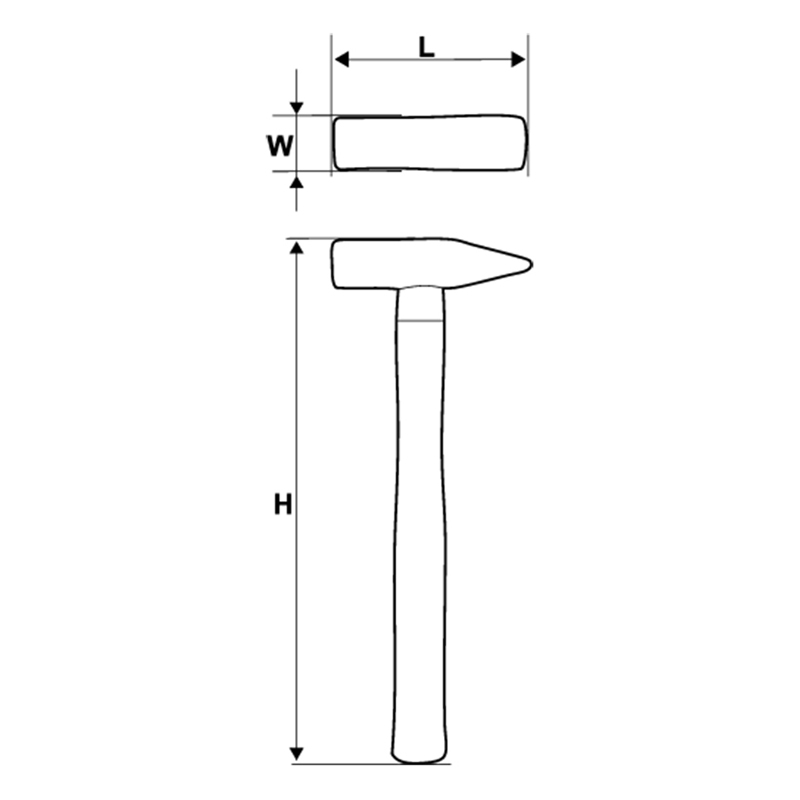 Hammer with wooden handle 1500 g TOPMASTER ⋆ MASTERHAUS