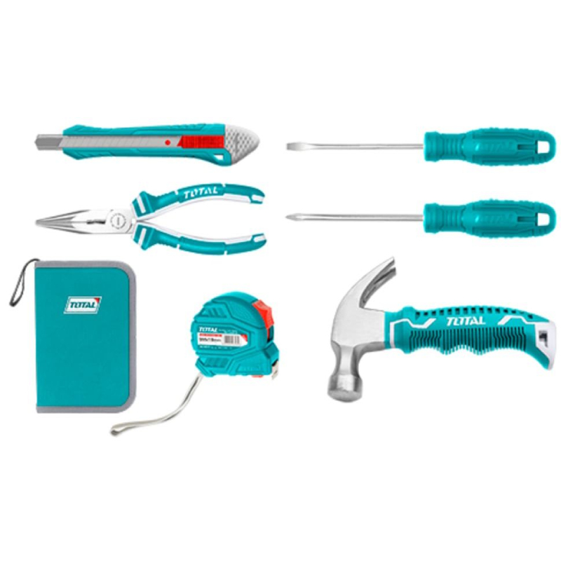 Hand tool set 6 pieces in case TOTAL ⋆ MASTERHAUS