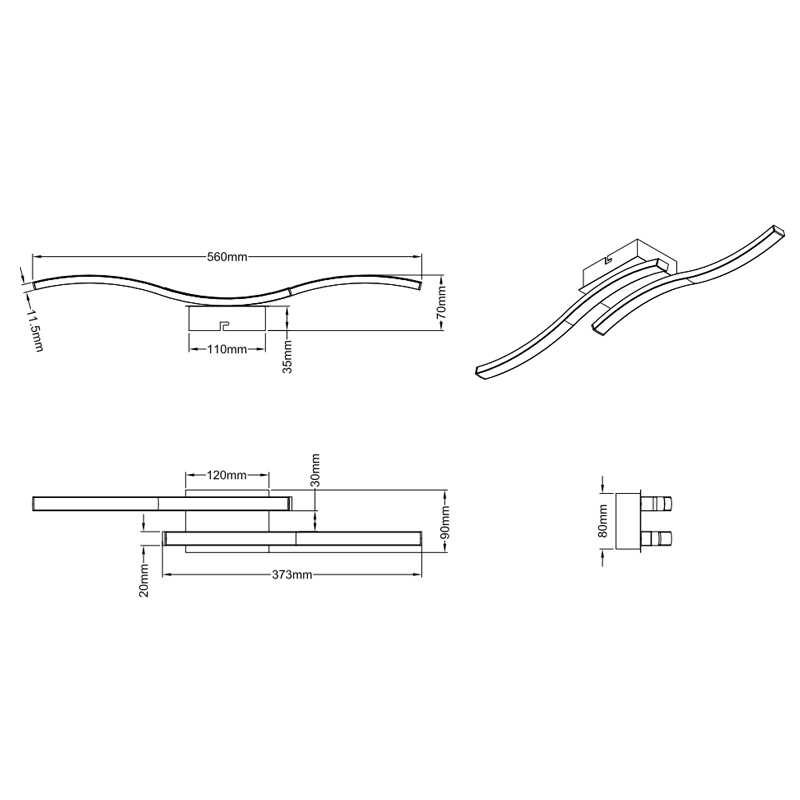LED ceiling lamp Route - 2 x 5W, 3000K ⋆ MASTERHAUS