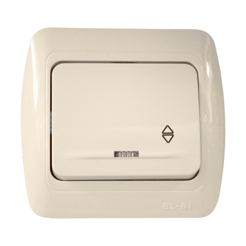 Deviator electric switch illuminated cx6 SI cream TUNA EL-BI ⋆ MASTERHAUS